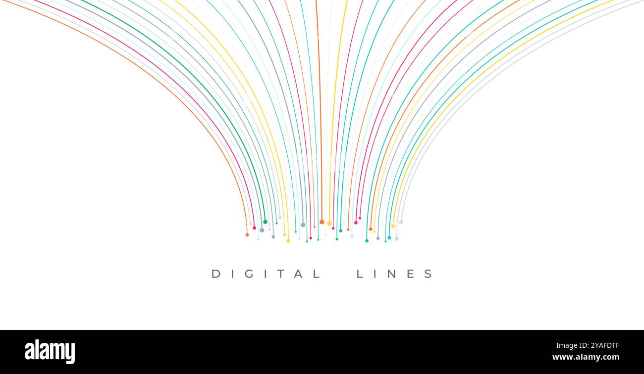modern colorful digital network lines backdrop for presentation vector ...