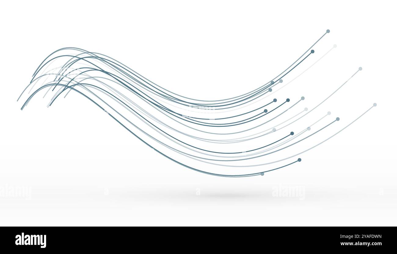 abstract digital wavy lines techno backdrop for internet connection ...