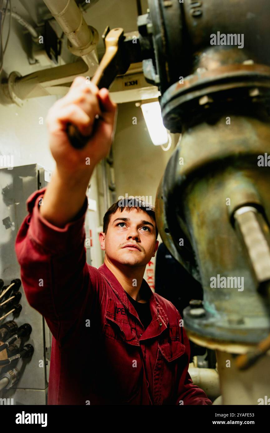 Damage Controlman Fireman Cameron Spencer, from Louisville, Kentucky ...
