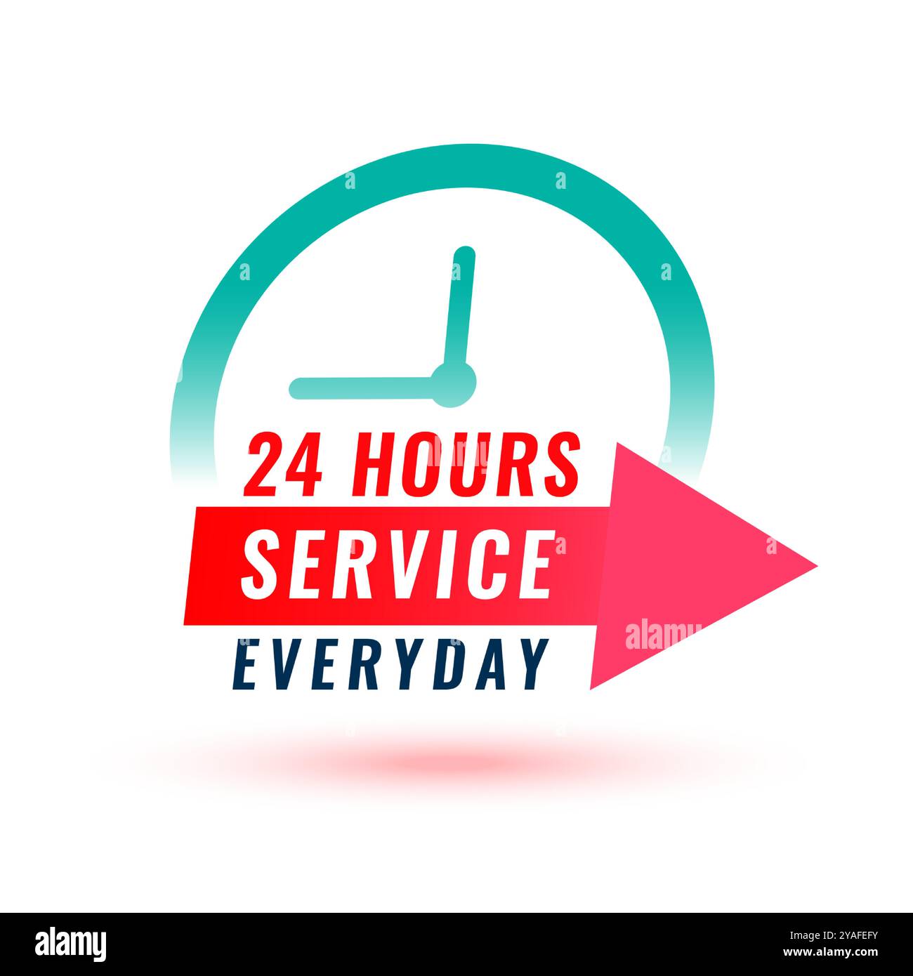 everyday 24 hour service center background for help and support vector ...