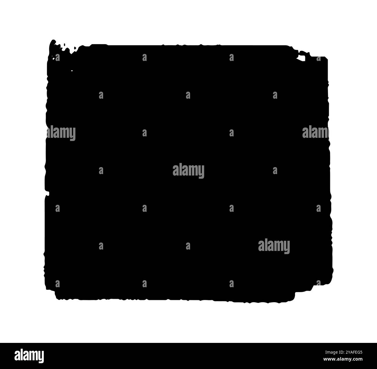 Grunge square template. Black painted squares or rectangular shapes ...