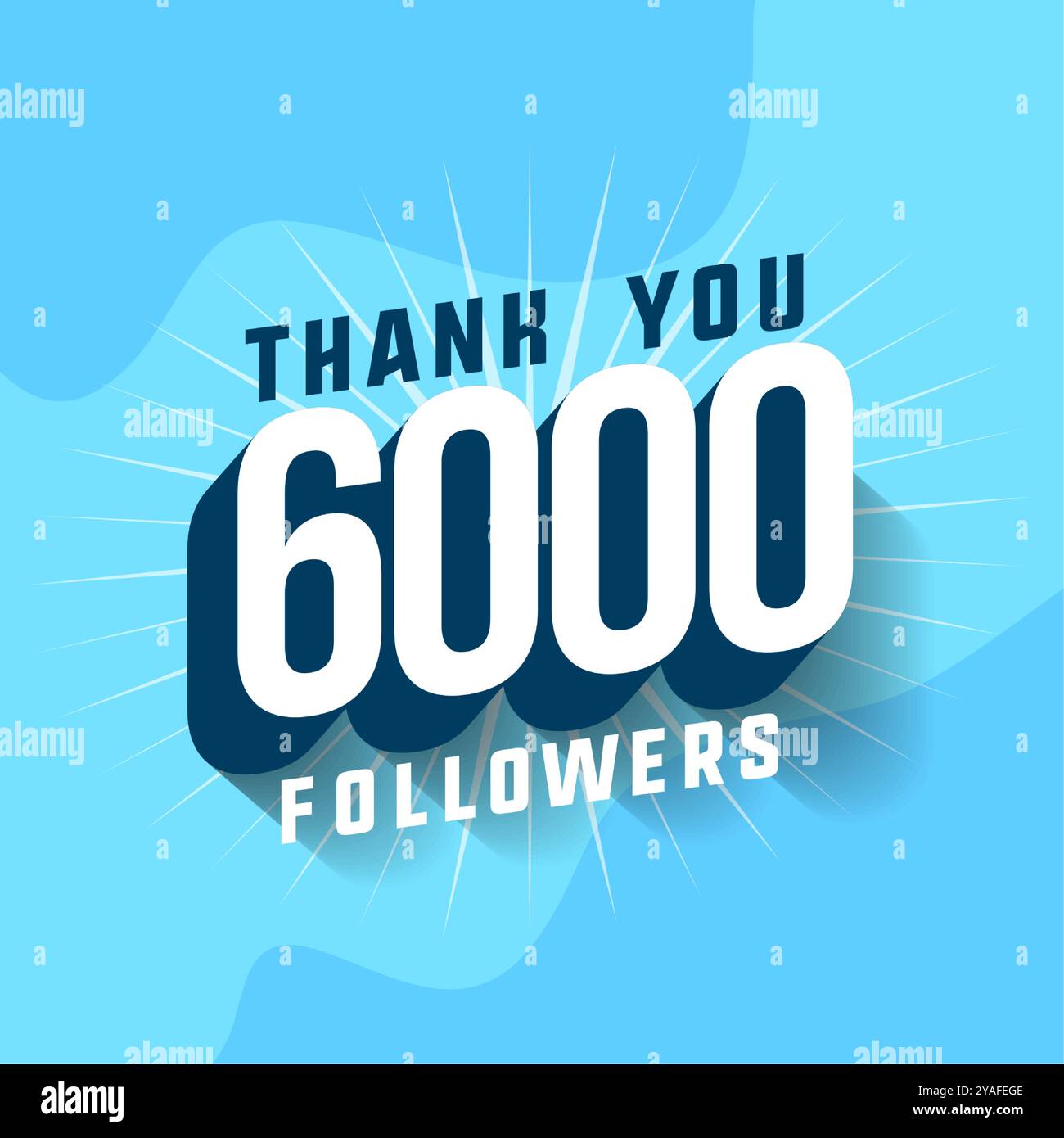 thank you 6k social media subscribers community background design ...