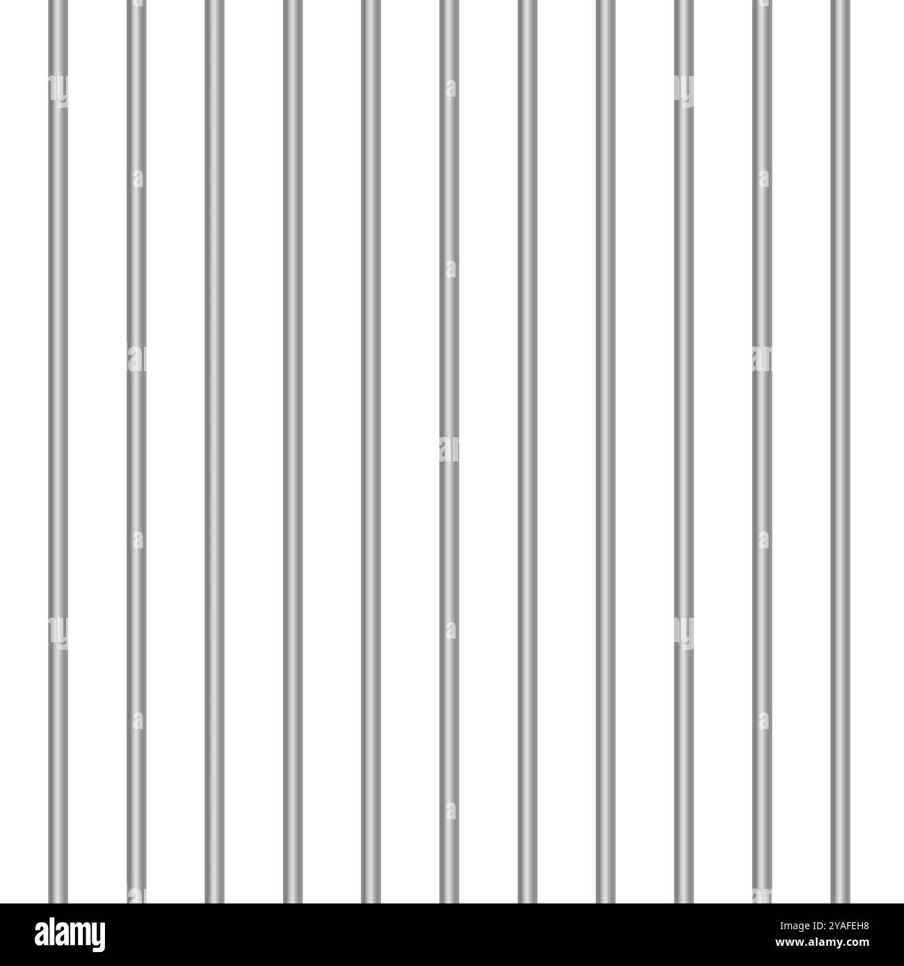 Prison cage bars. 3d vector illustration. Realistic metal vertical ...