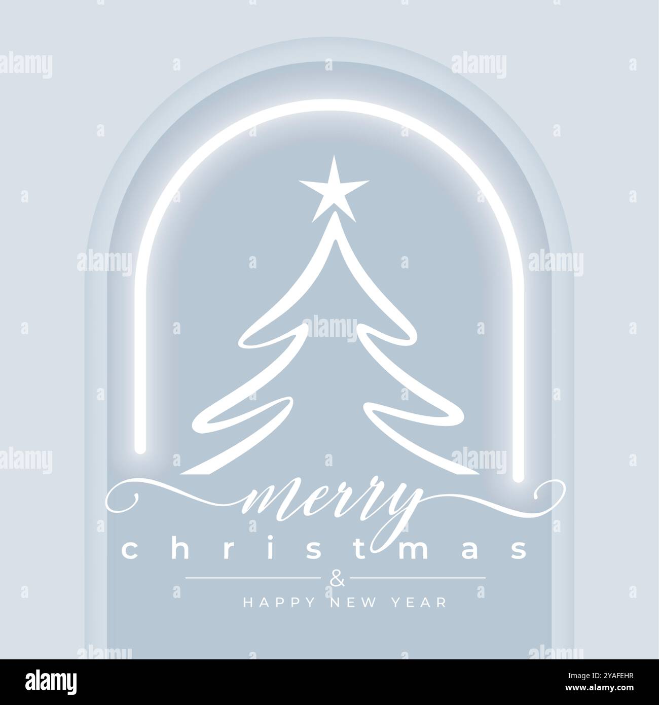 merry christmas invitation background with xmas tree design vector ...