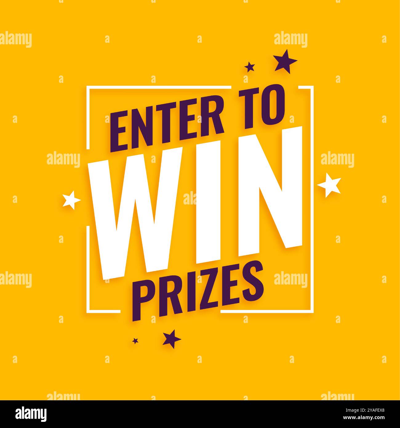enter to win open contest yellow template design vector Stock Vector ...