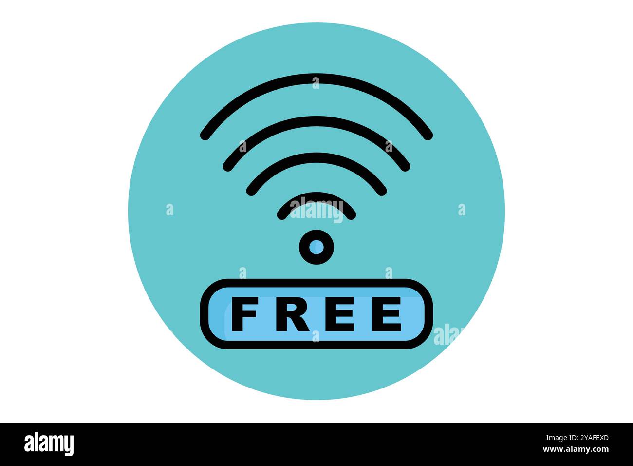 Free Wi fi icon. colored outline icon style. icon related to reception ...