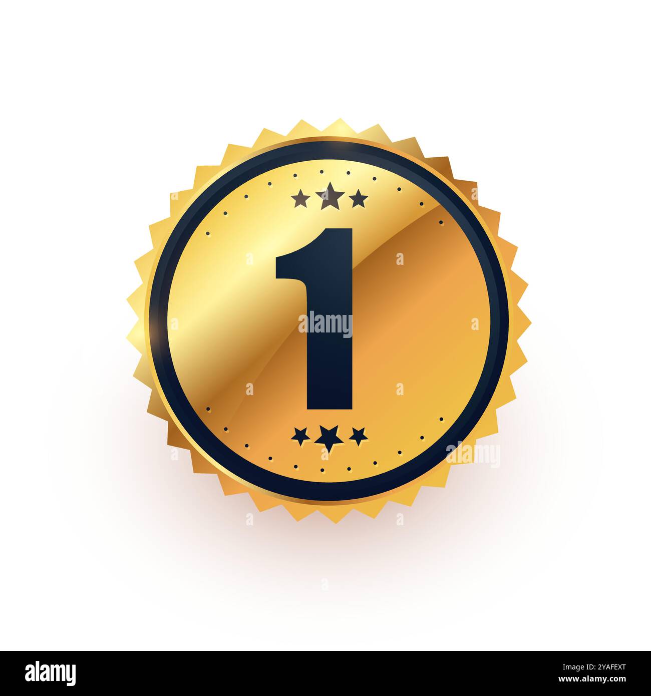 modern number one golden badge design vector Stock Vector Image & Art ...