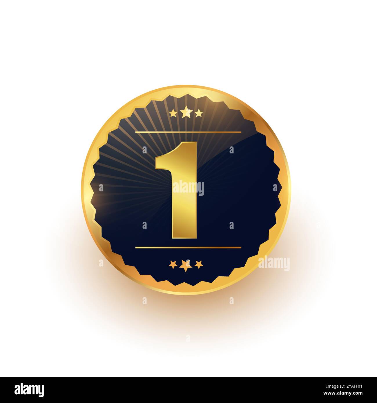 modern and golden number one sign a medal of honor vector Stock Vector ...