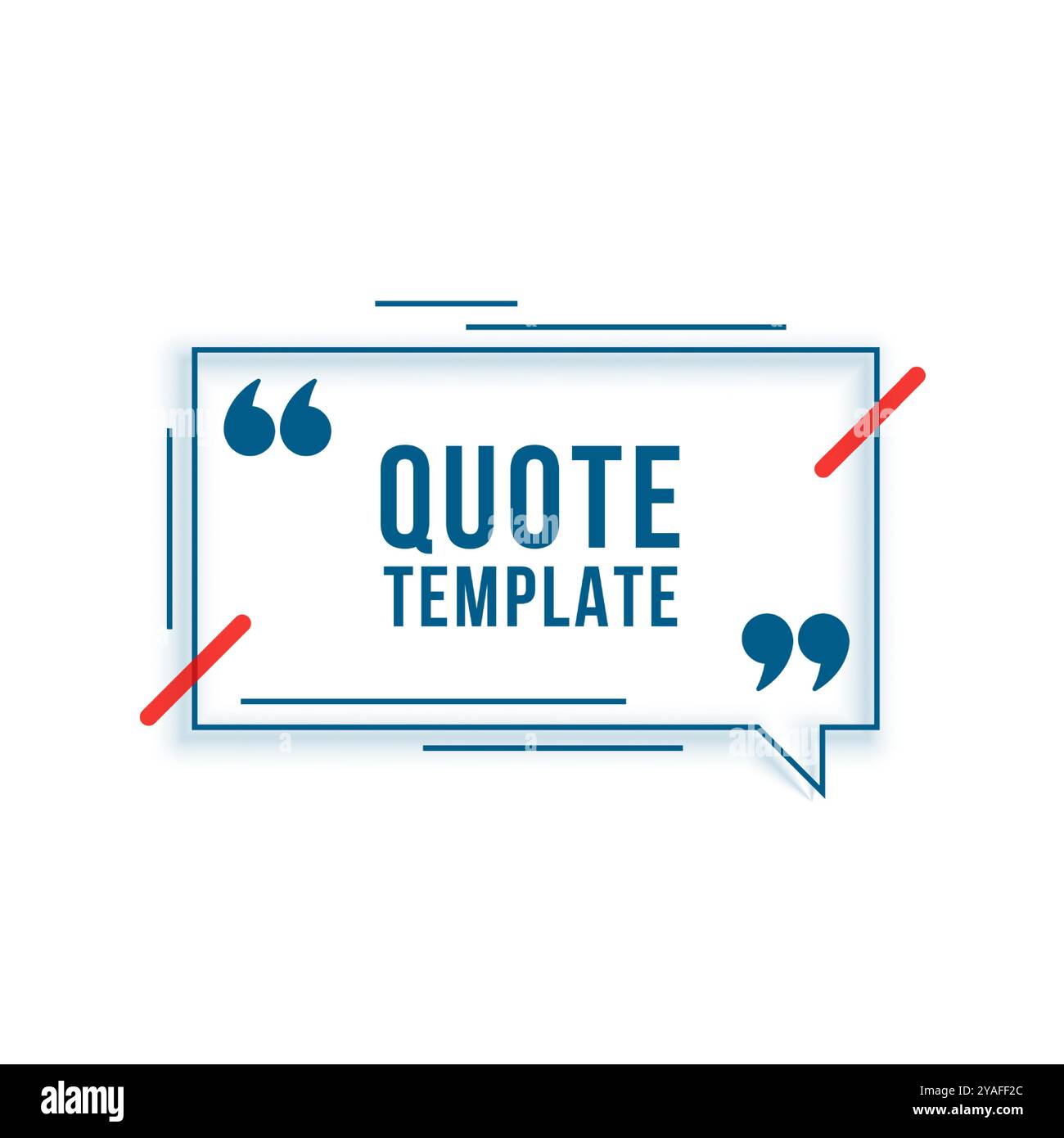 simple quote frame template dialogue or speech vector Stock Vector ...