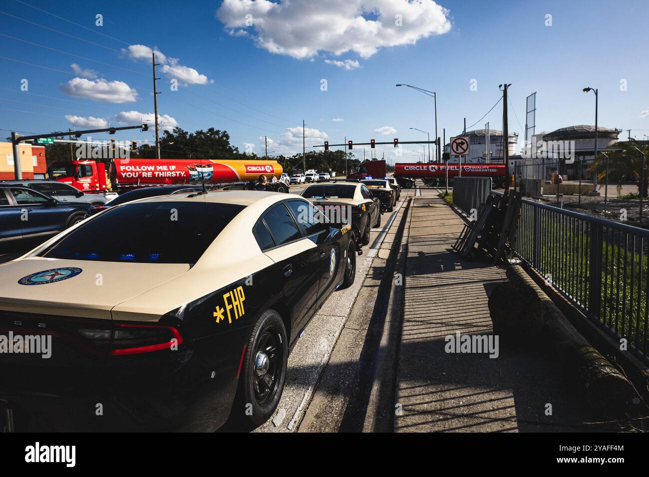 Tampa, Florida, USA. 13th Oct, 2024. At the Port of Tampa officials ...