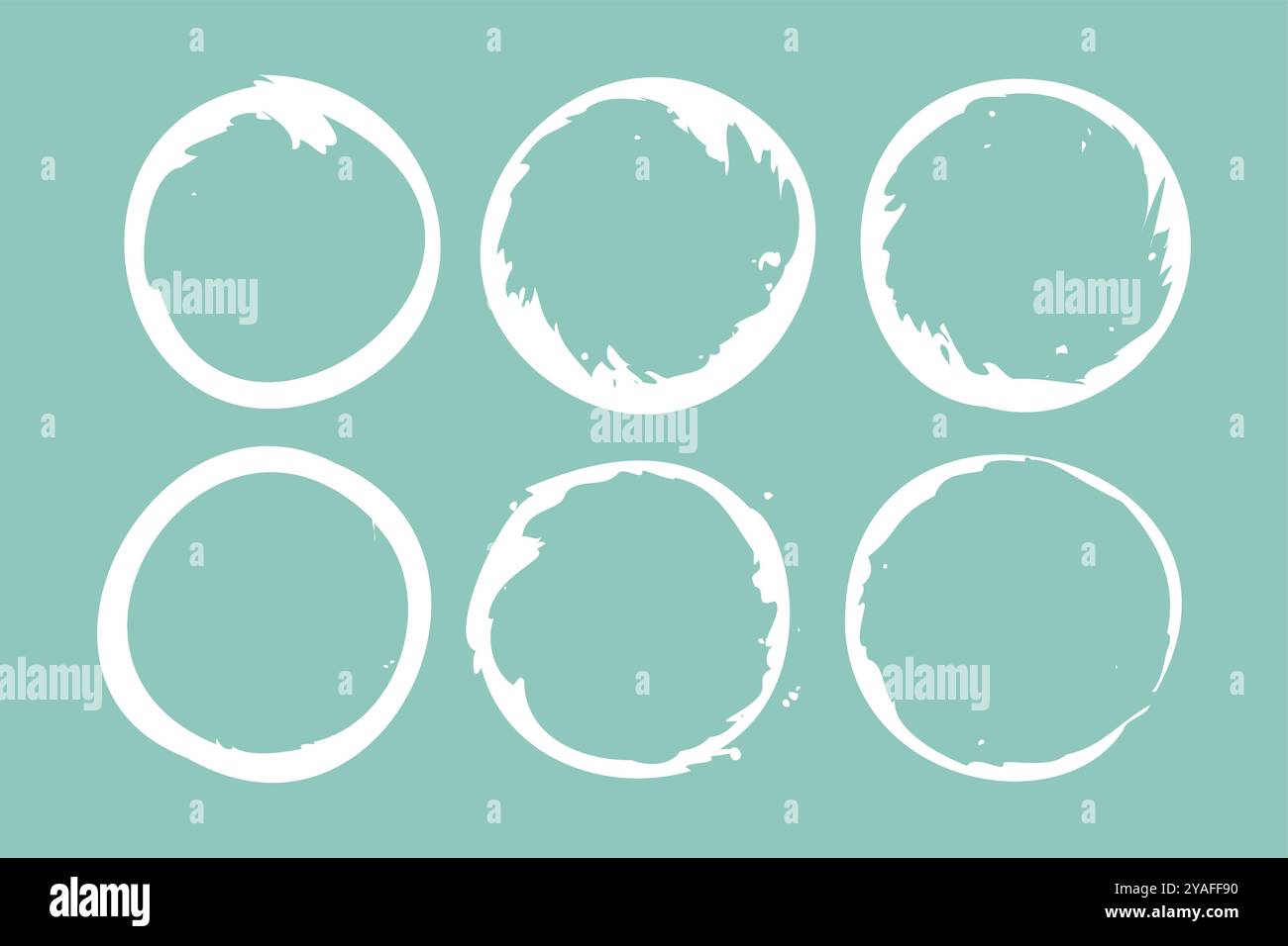 dirty and empty grunge round frame in collection vector Stock Vector ...