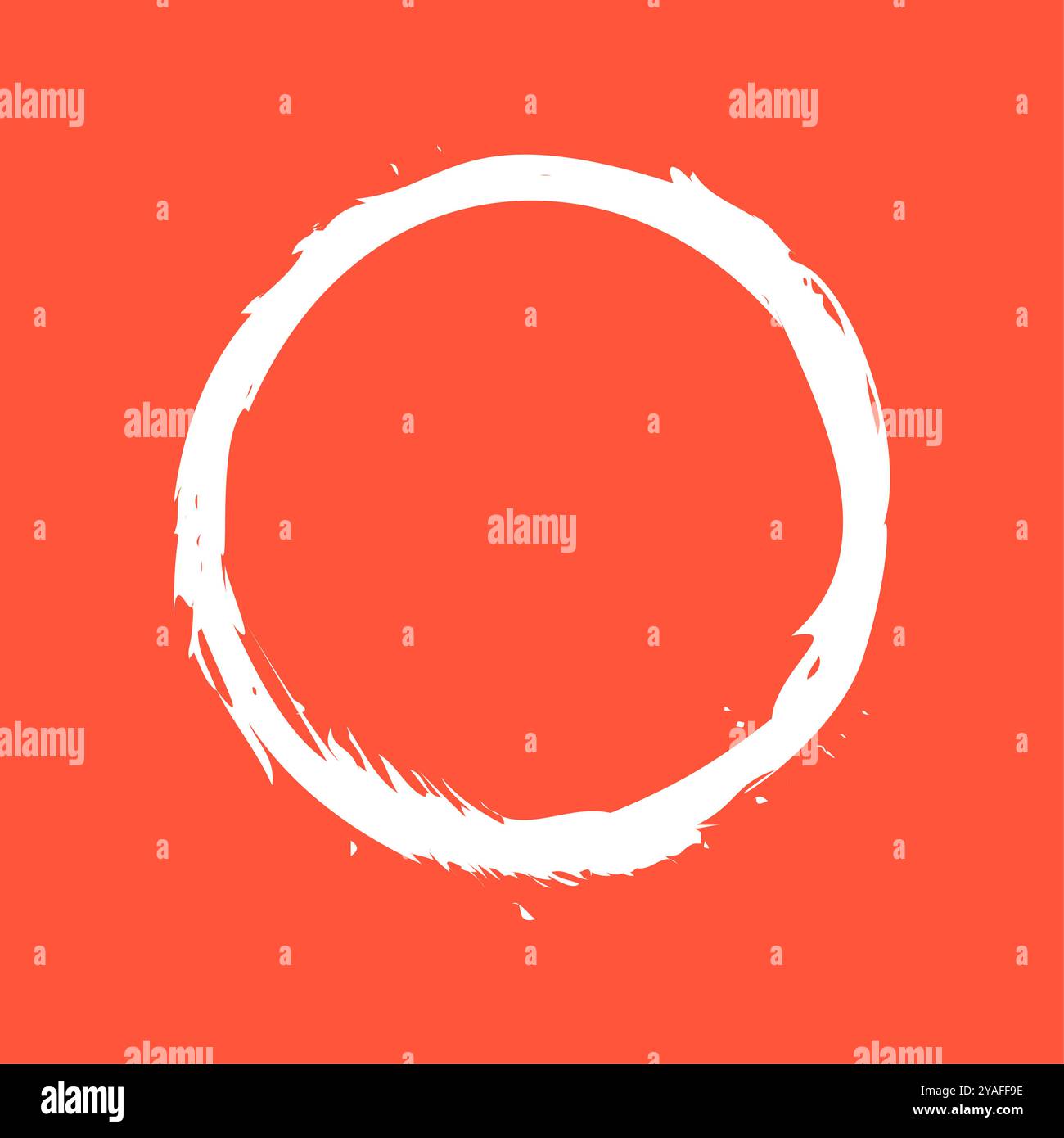 abstract grungy splotch circular frame in brush stroke style vector ...