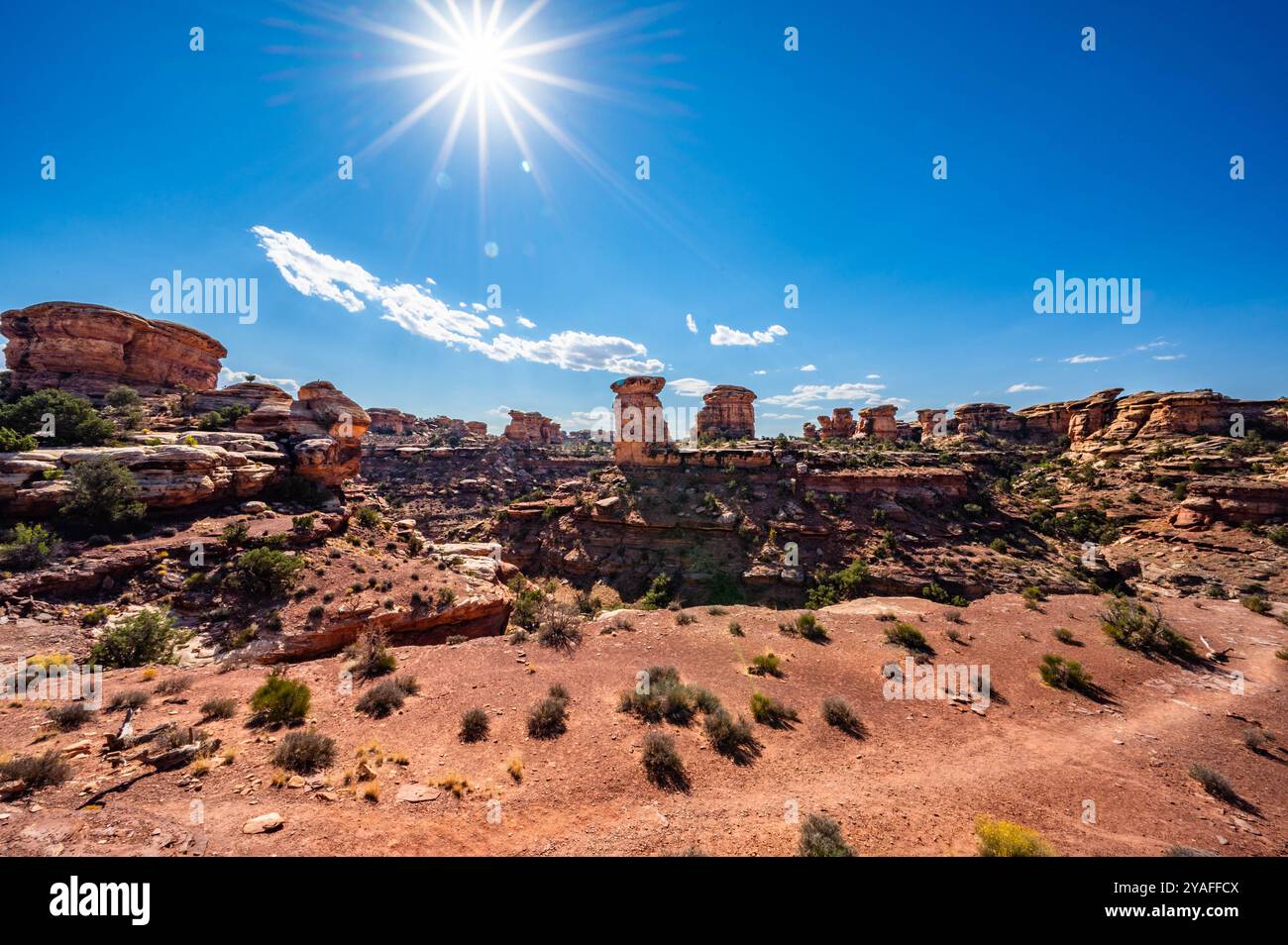 Canyonlands National Park Needles District formations in the fall of ...