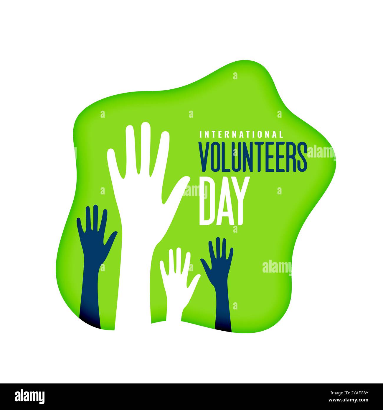 international volunteers day background for social welfare vector Stock ...
