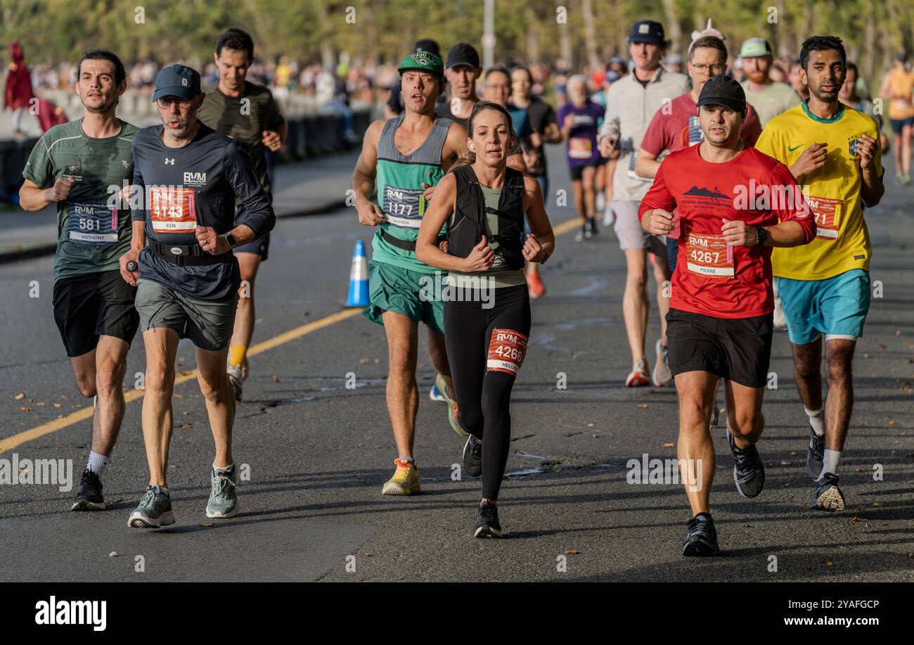 Runners in the Royal Victoria Marathon on Dallas Road at Ross Bay in ...