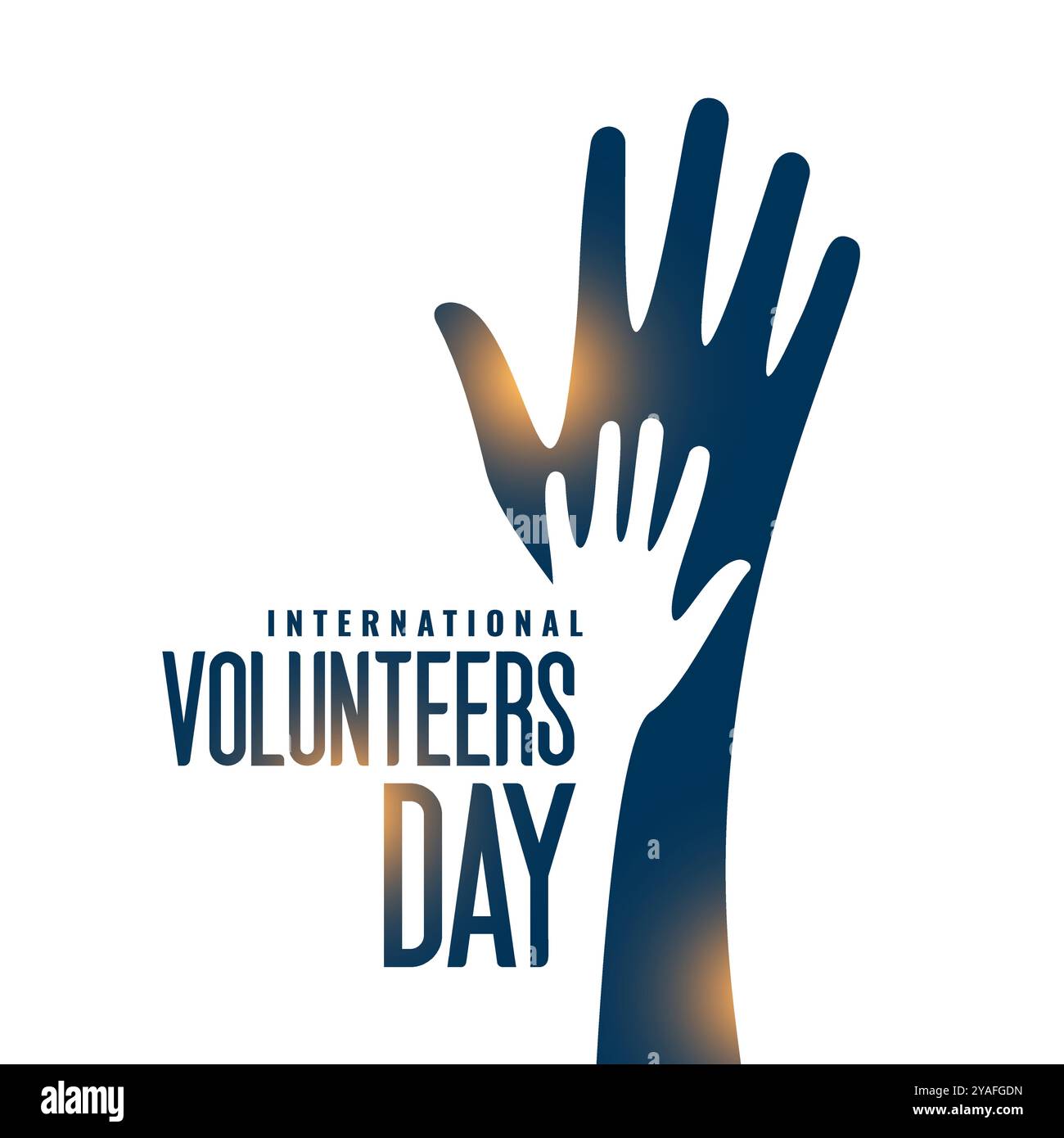creative international volunteers day background light effect vector ...