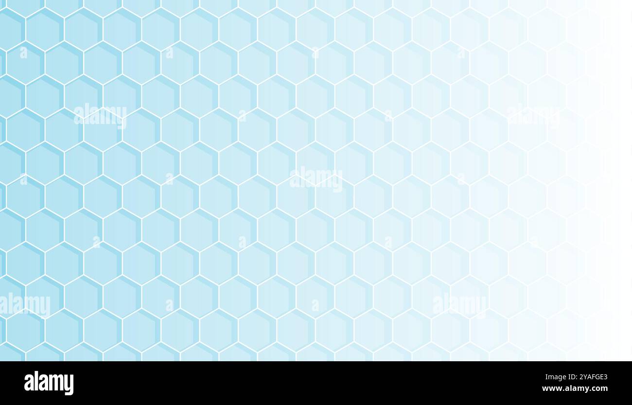 hexagonal shape pattern in light blue color background vector Stock ...