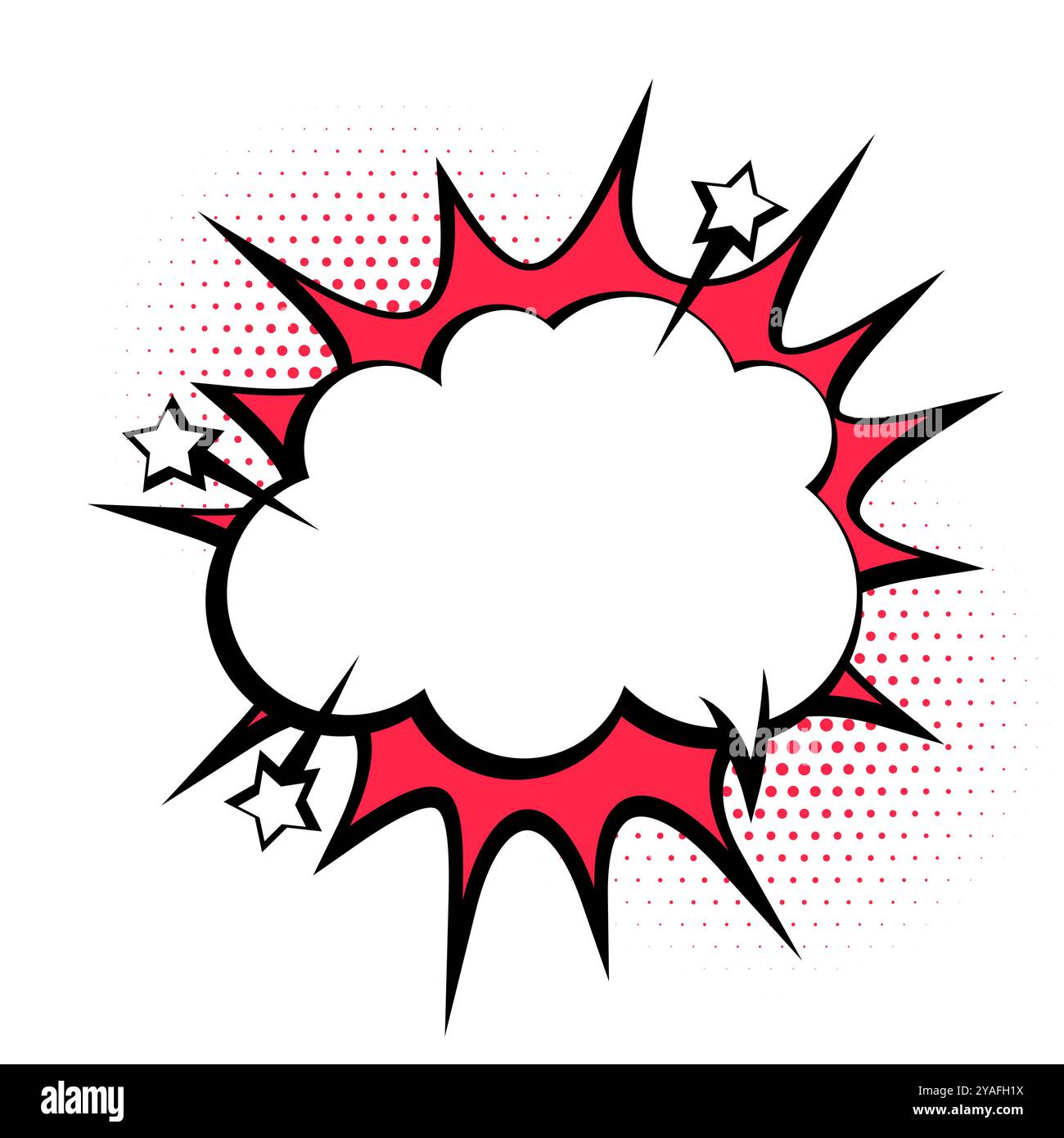 comic style blank frame background with halftone effect vector Stock ...