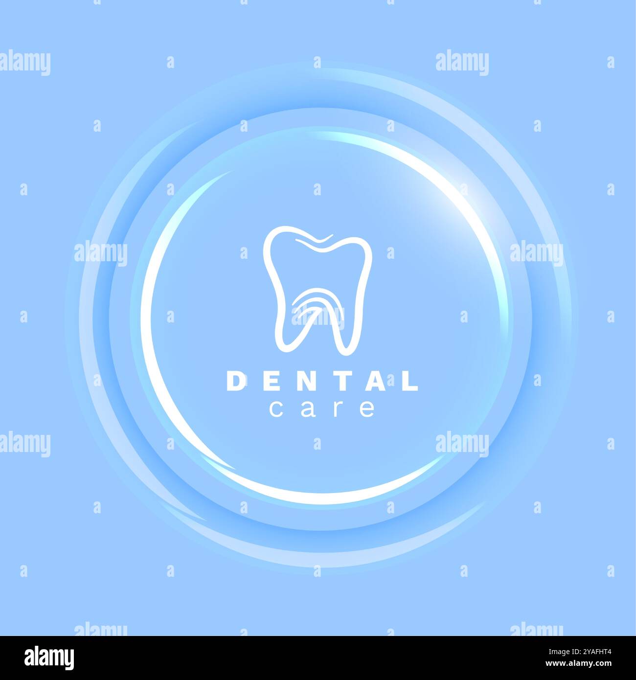 professional dental tooth care logo shiny template vector Stock Vector ...