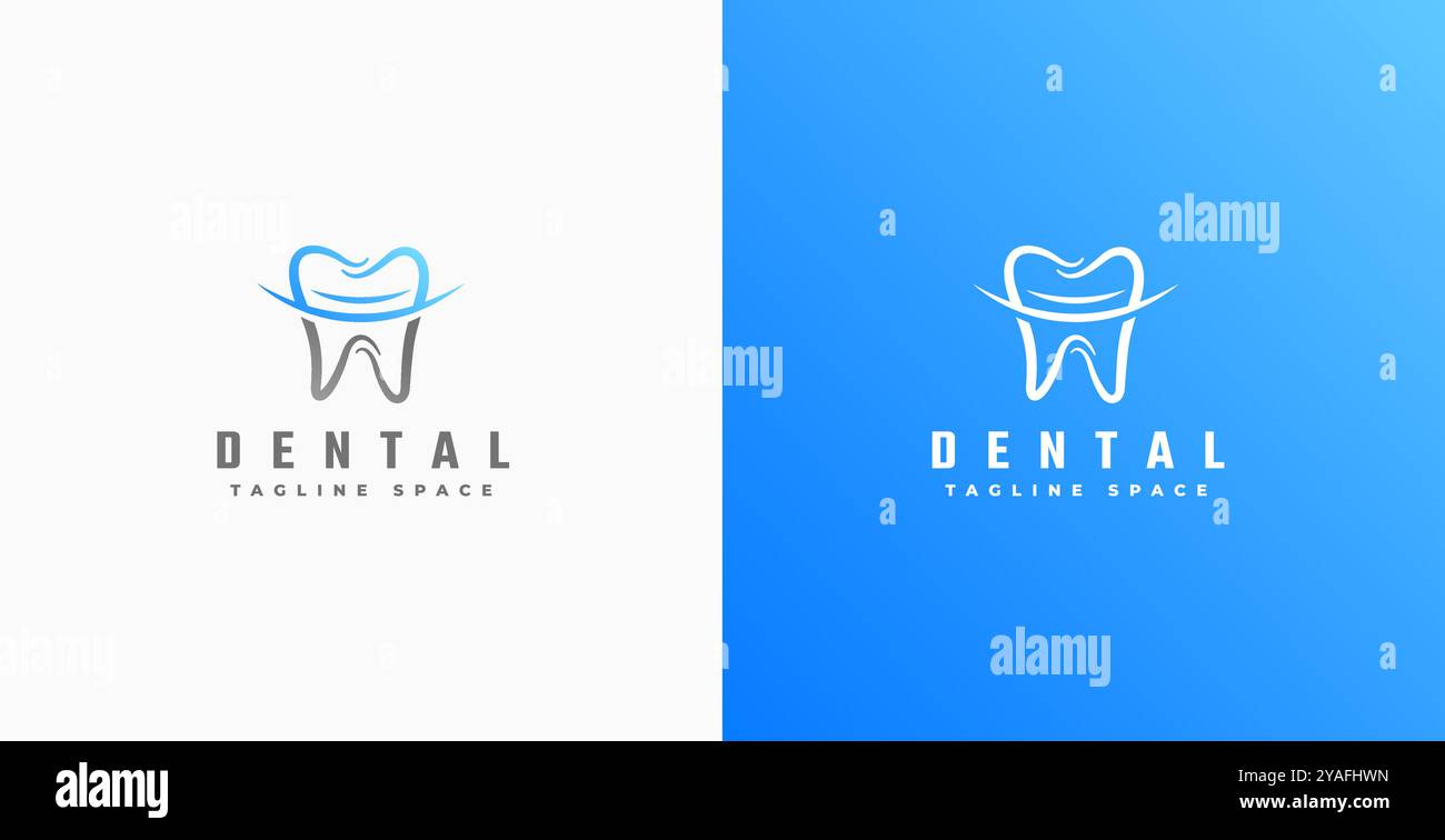 dental care tooth logo for misaligned treatment vector Stock Vector ...