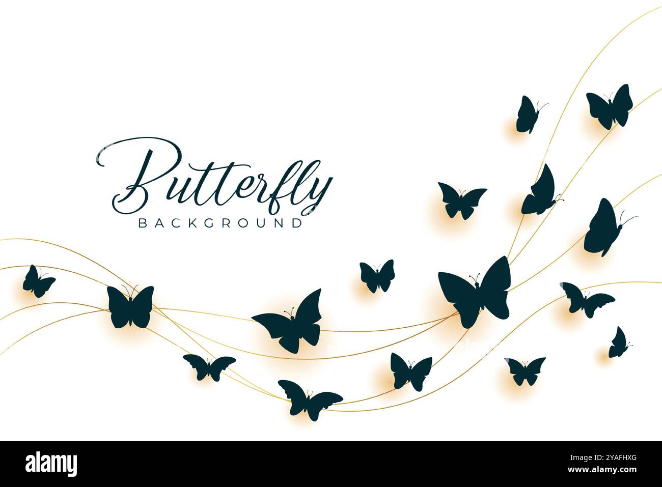 pretty flock of flying butterflies background vector Stock Vector Image ...