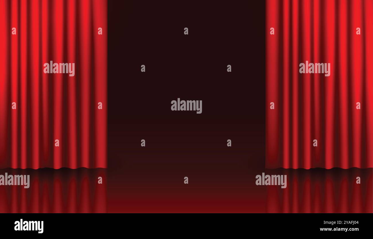 Open the curtain Stock Vector Images - Alamy