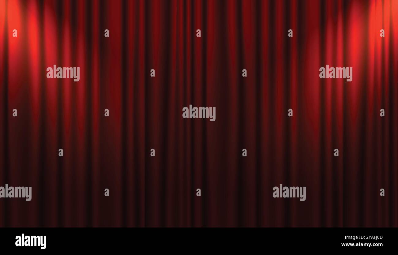 stage curtain backdrop banner with focus light effect for award ...