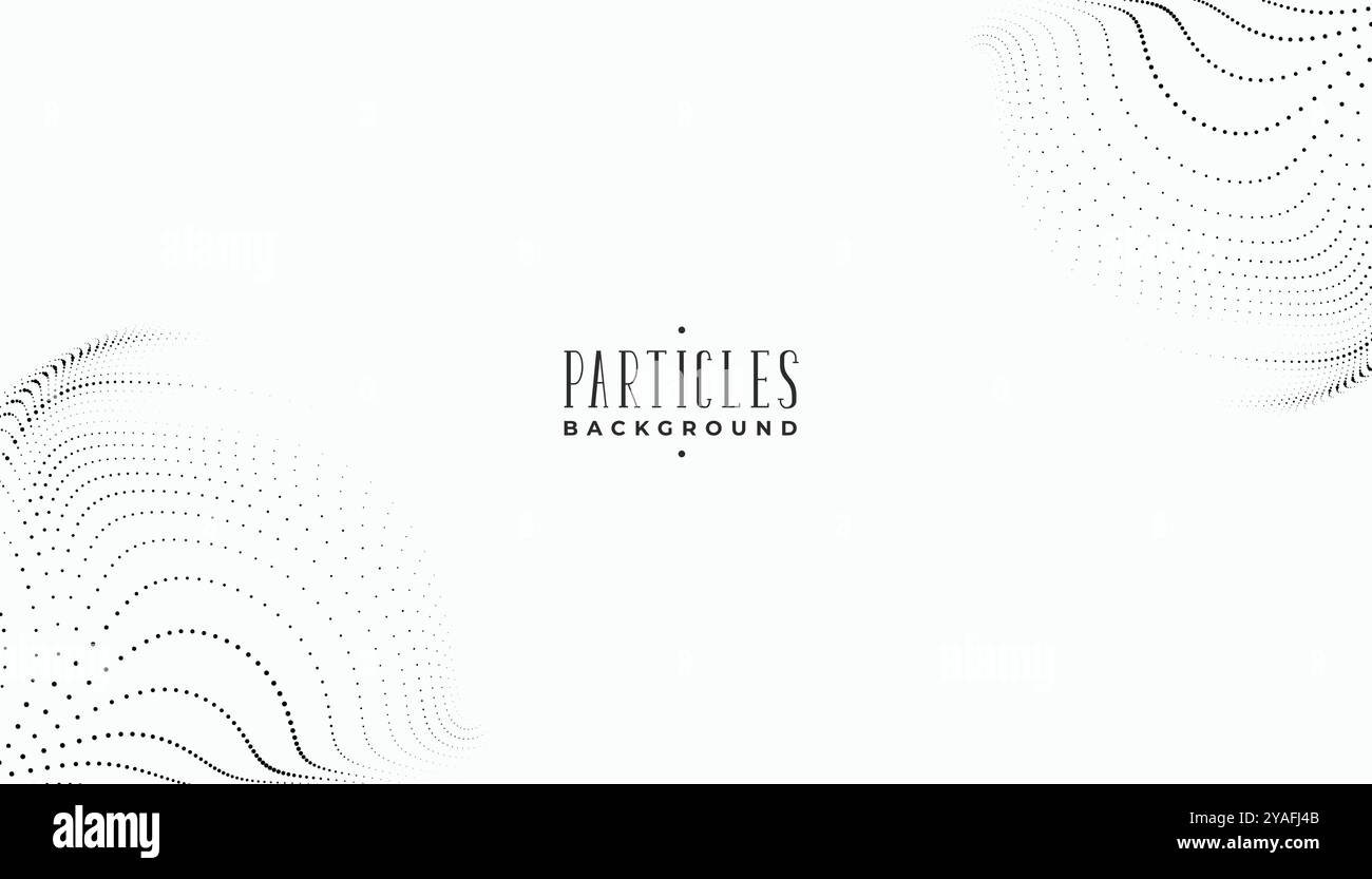 abstract dotted particle banner design with dynamic swirl flow vector ...