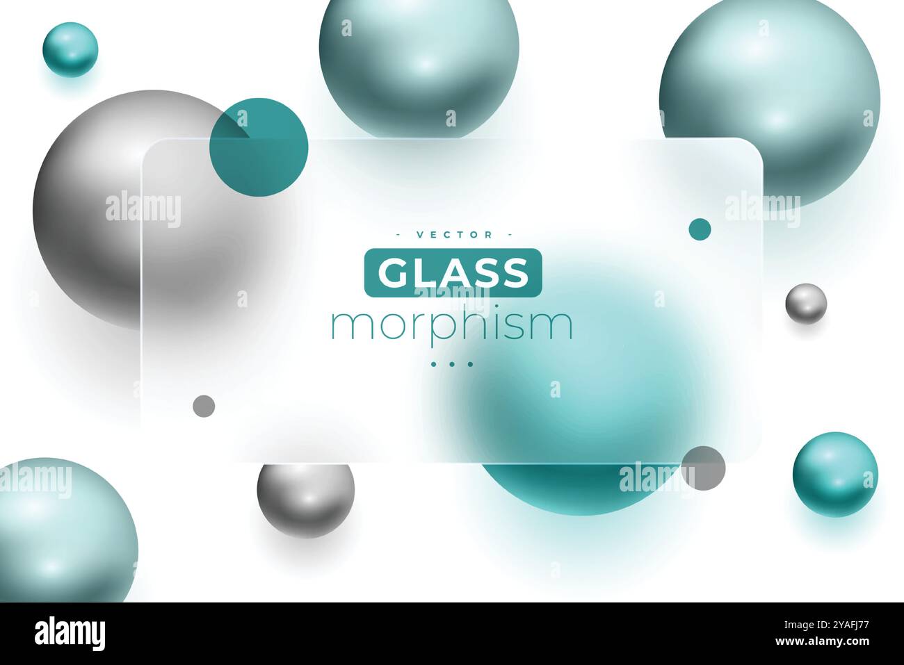bright glassmorphism wallpaper with transparent acrylic frame vector ...