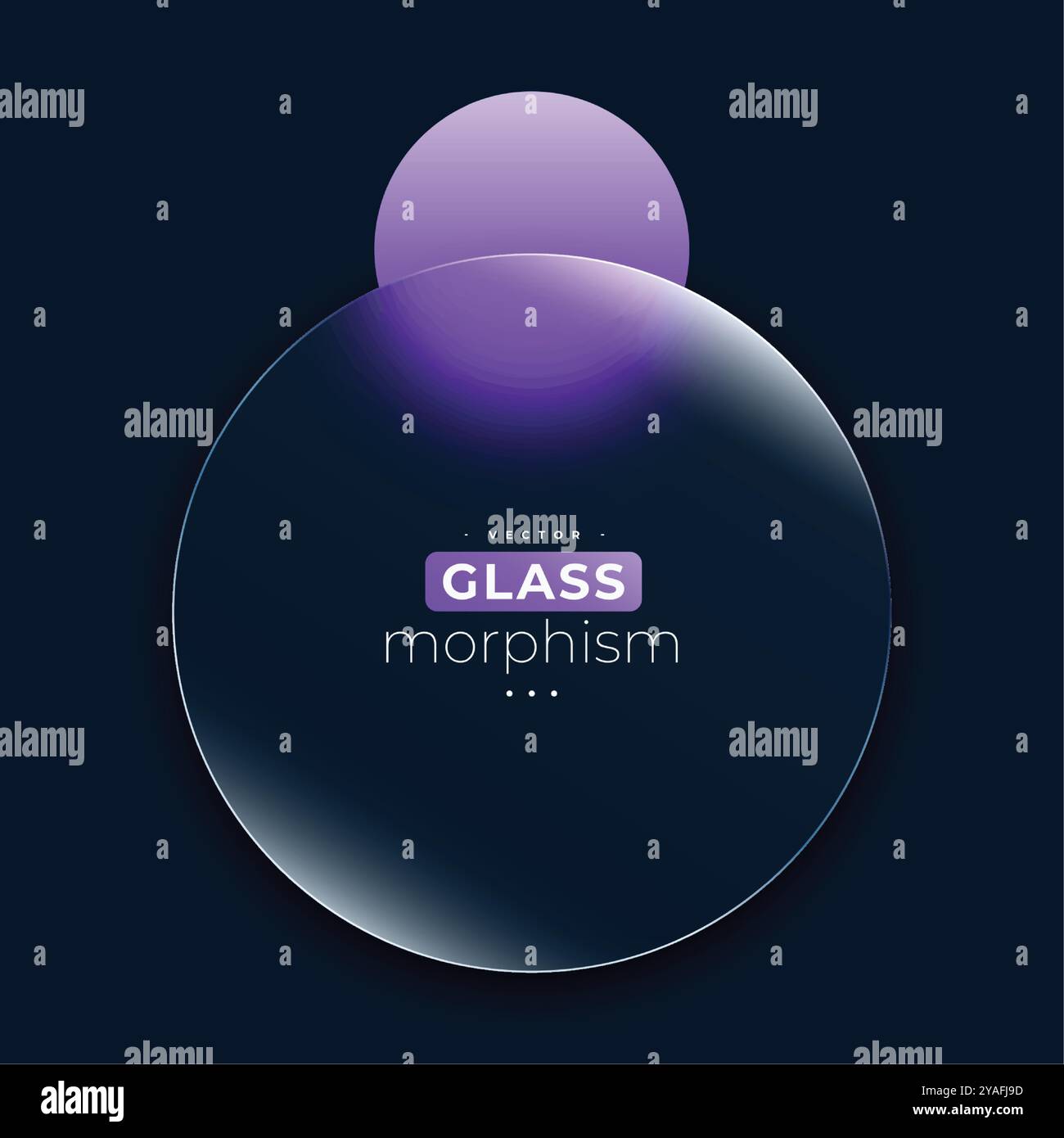 glossy glass morphism with reflection effect for modern info card ...