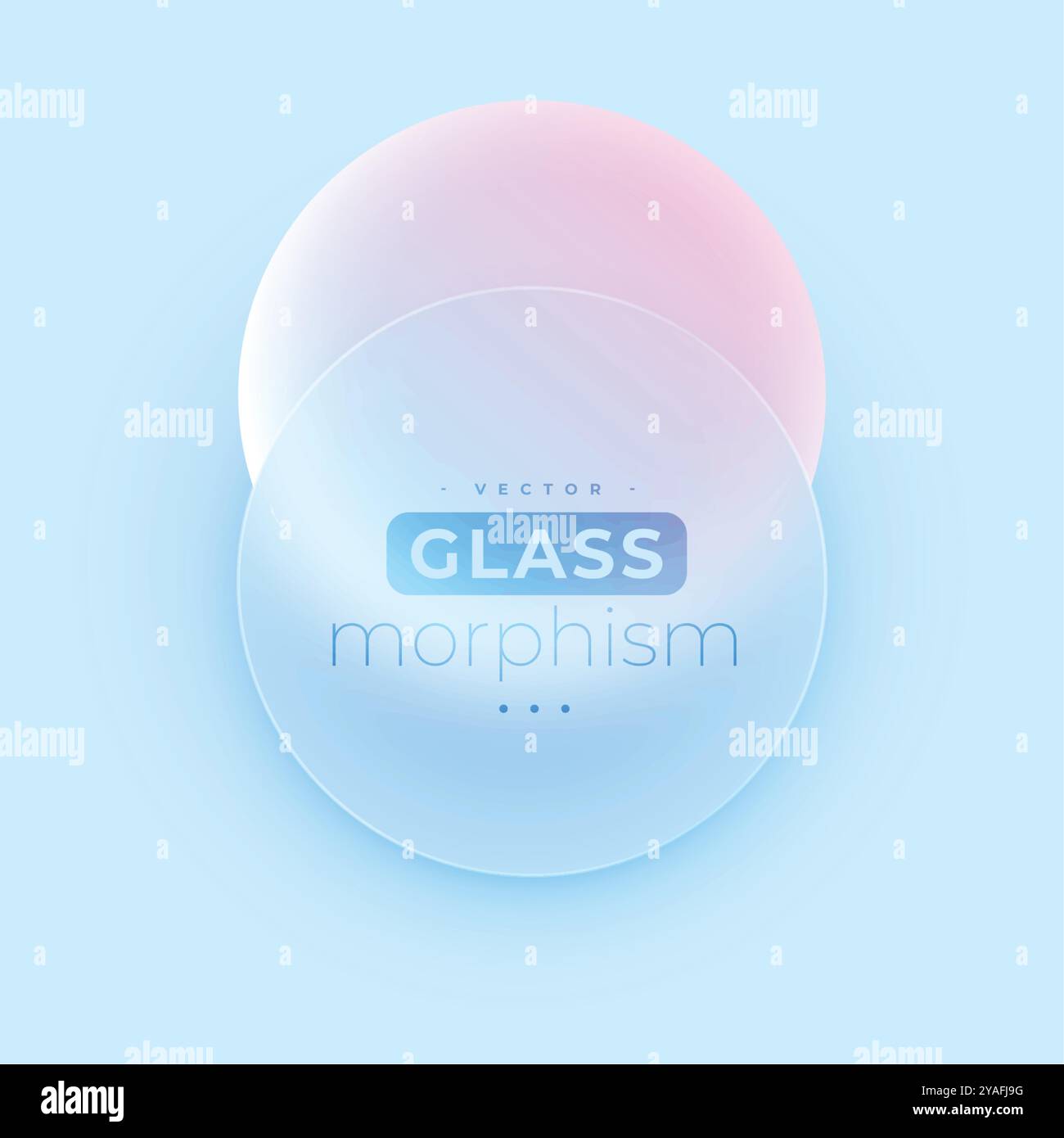 blurry glassmorphism background with blank acrylic sphere frame vector ...
