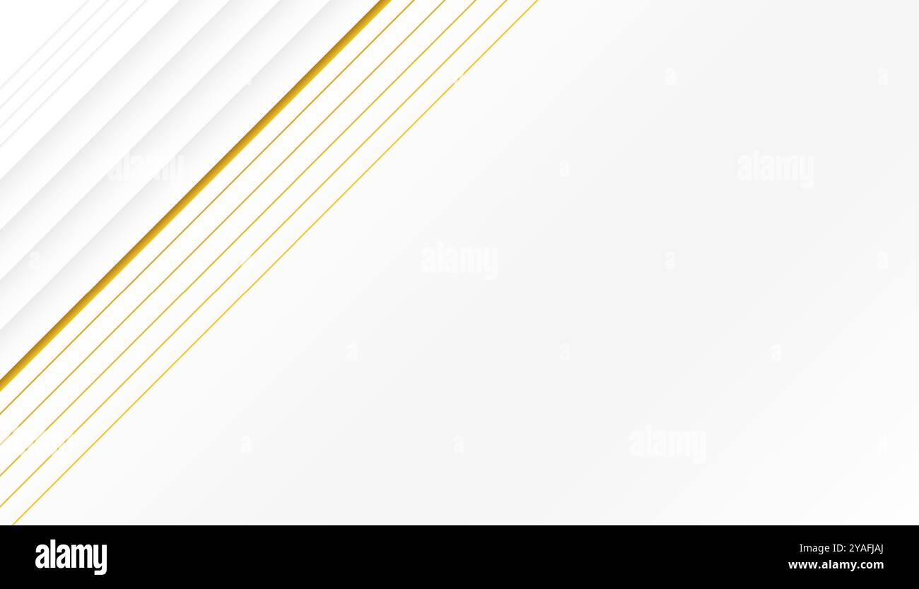 white and golden banner with geometric diagonal lines vector Stock ...