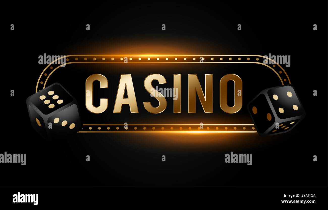 casino poker game banner with realistic dice design vector Stock Vector ...
