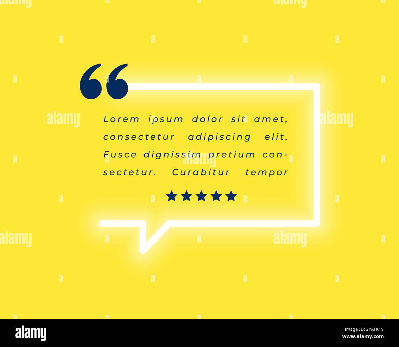 trendy chat bubble testimonial template with star rating design vector ...