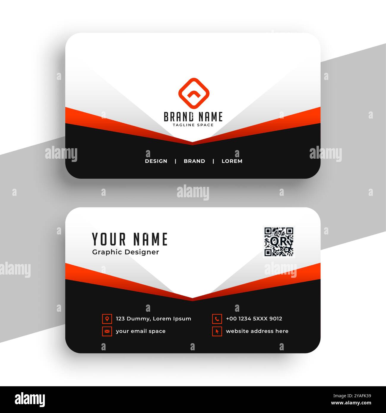 professional business card layout for individual contact vector Stock ...