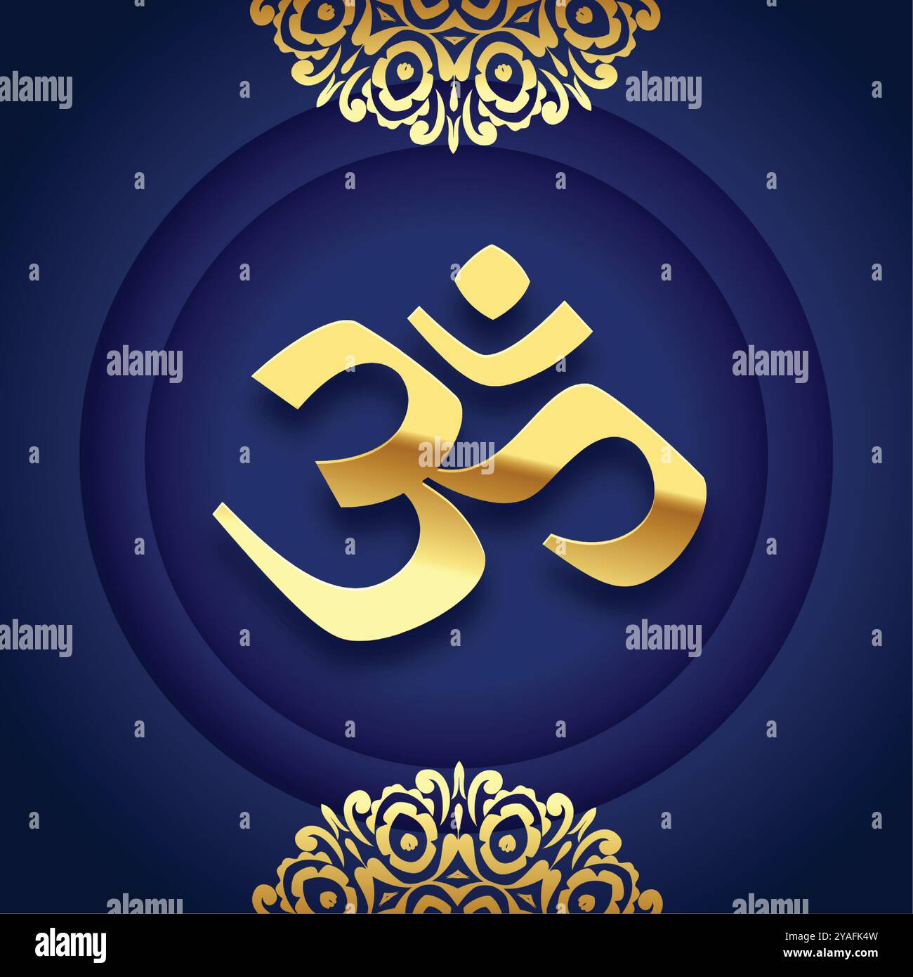 elegant and golden om symbol mythological significance of hinduism ...