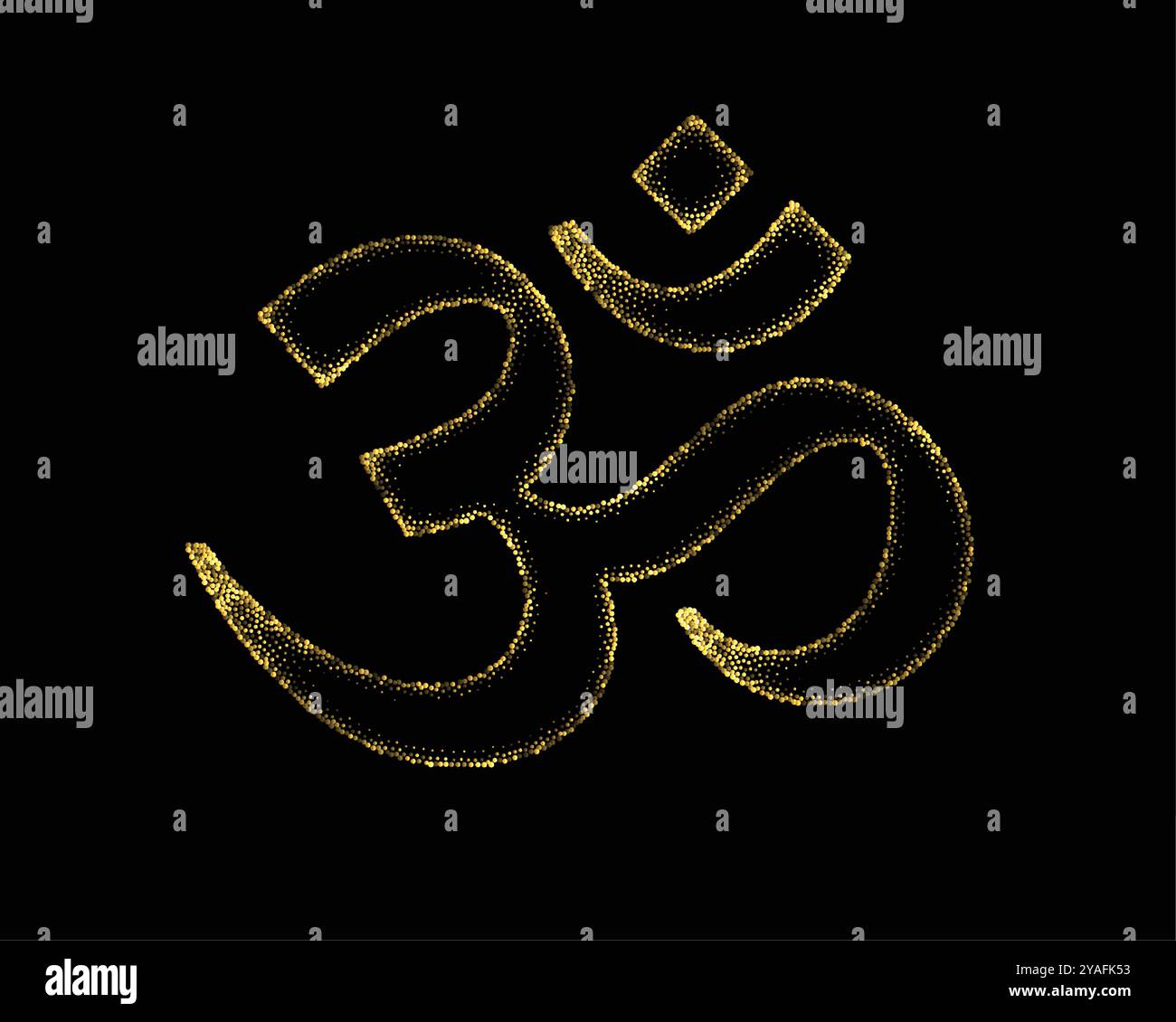 the iconic hindu religious om symbol from vedas and geeta vector Stock ...
