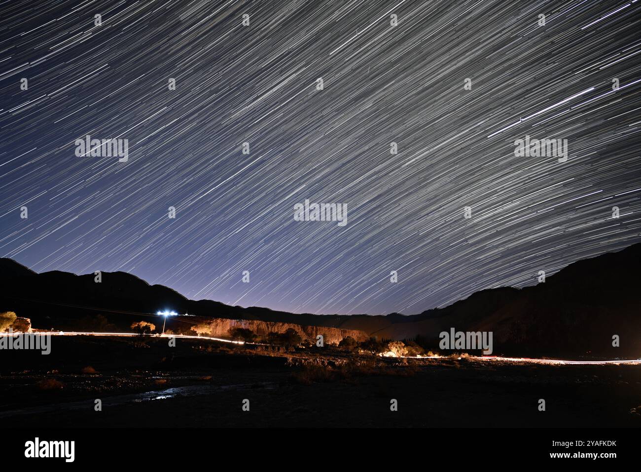 HEJING, CHINA - OCTOBER 13, 2024 - Kerguti Scenic Area under the Starry ...