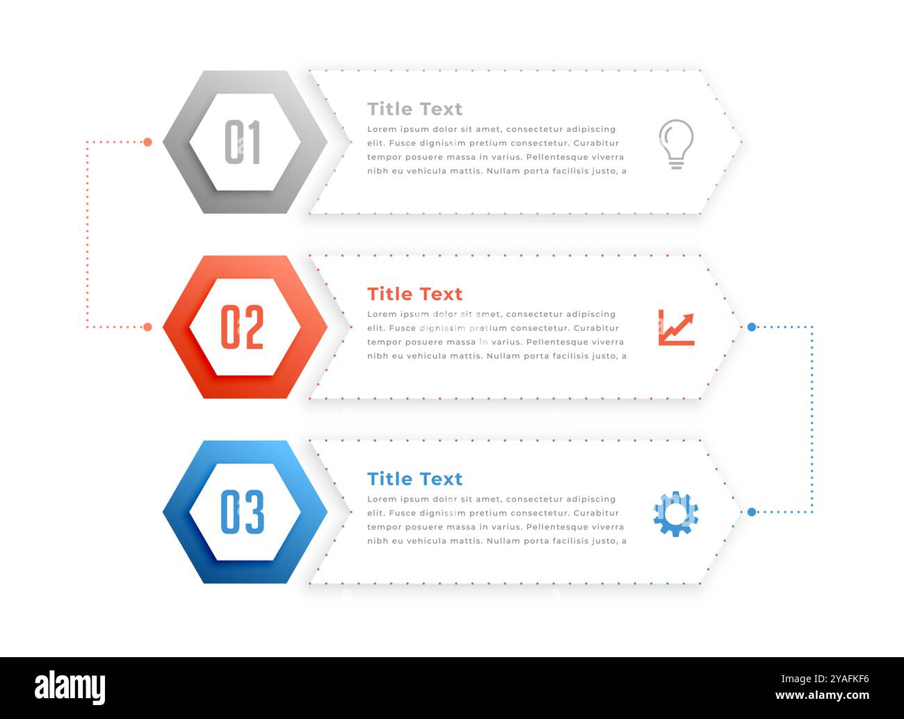 modern 3 step infographic chart template for business presentation ...