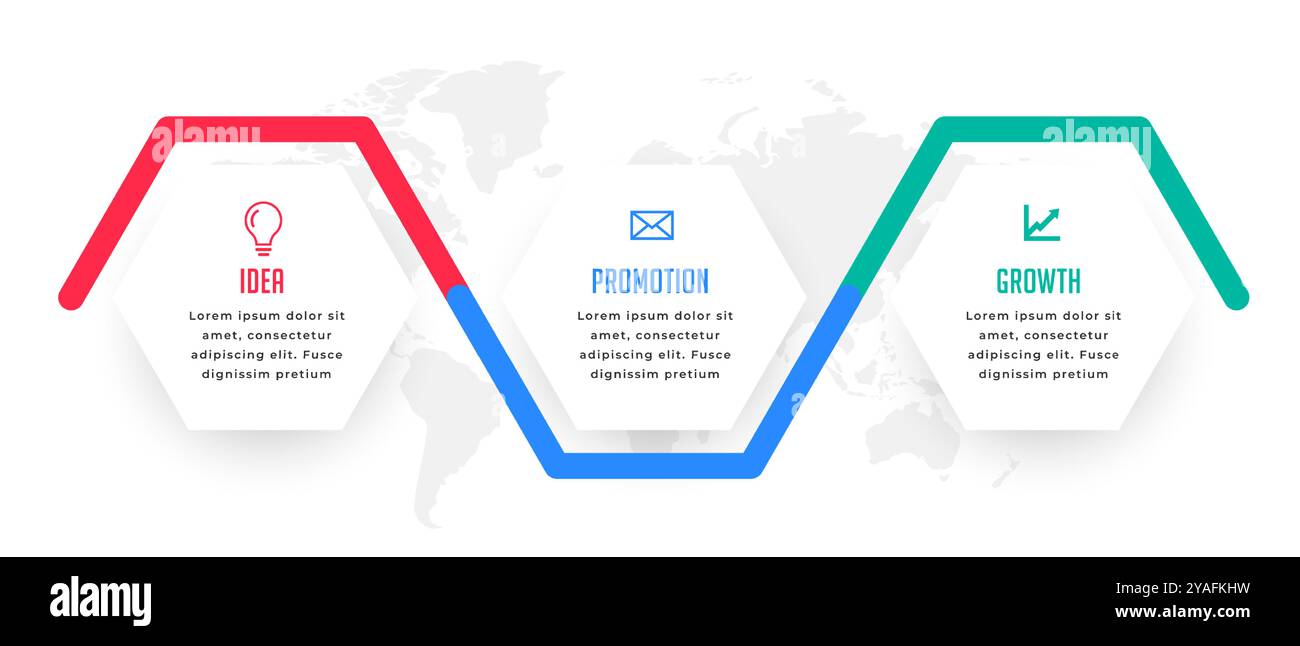 modern three step infographic sequence chart template design vector Stock Vector Image & Art - Alamy
