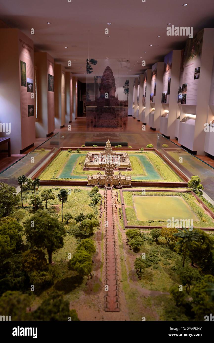 Close-up of architectural model of Prasat Sdok Kok Thom, the largest ...