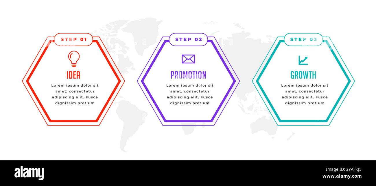 3 step business infographic workflow chart template for data ...