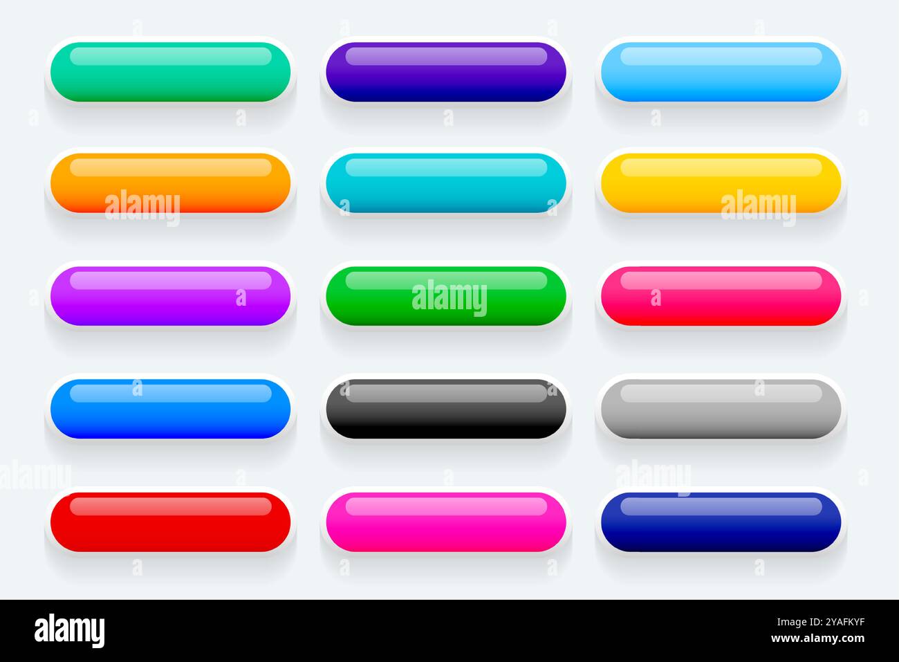 3d style colorful empty web button element sign in set vector Stock Vector Image & Art - Alamy