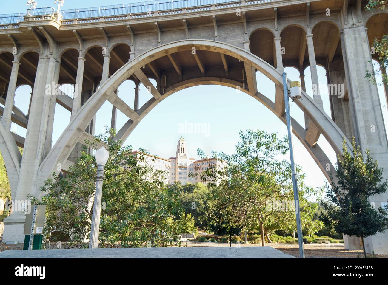 Richard H. Chambers federal court building framed by the arches of the ...