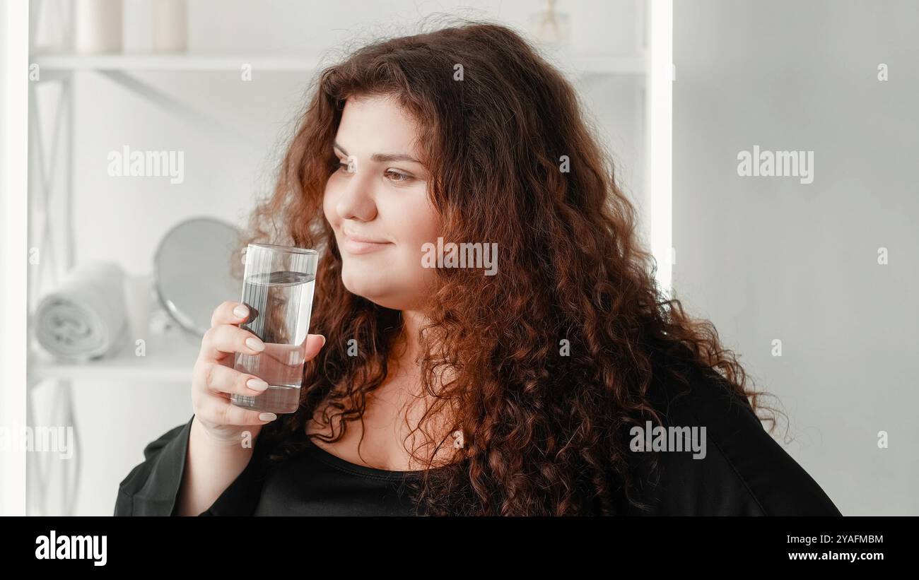 Water diet. Weight loss hydration. Body positive. Relaxed satisfied ...