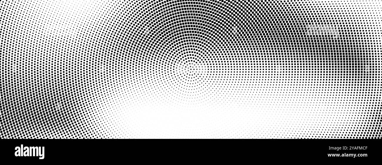 Square halftone radial dotted background. Dots comic gradient texture ...