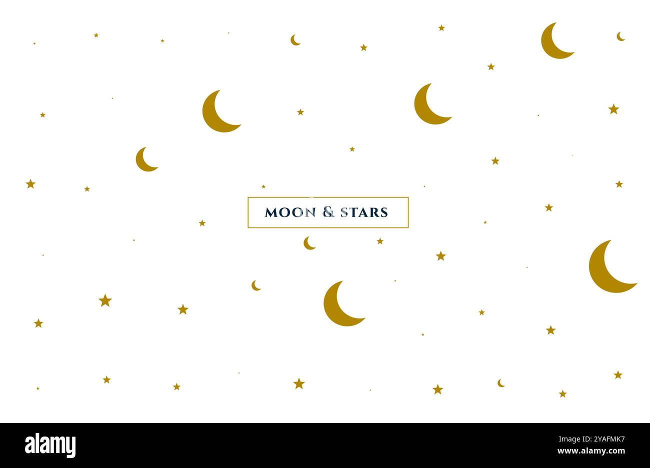 decorative golden moon and star background design vector Stock Vector Image & Art - Alamy
