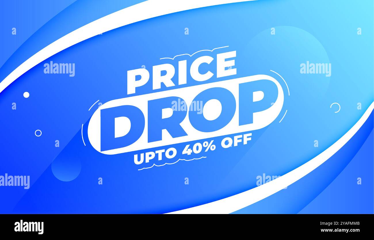 price drop sale banner for online store marketing vector Stock Vector ...