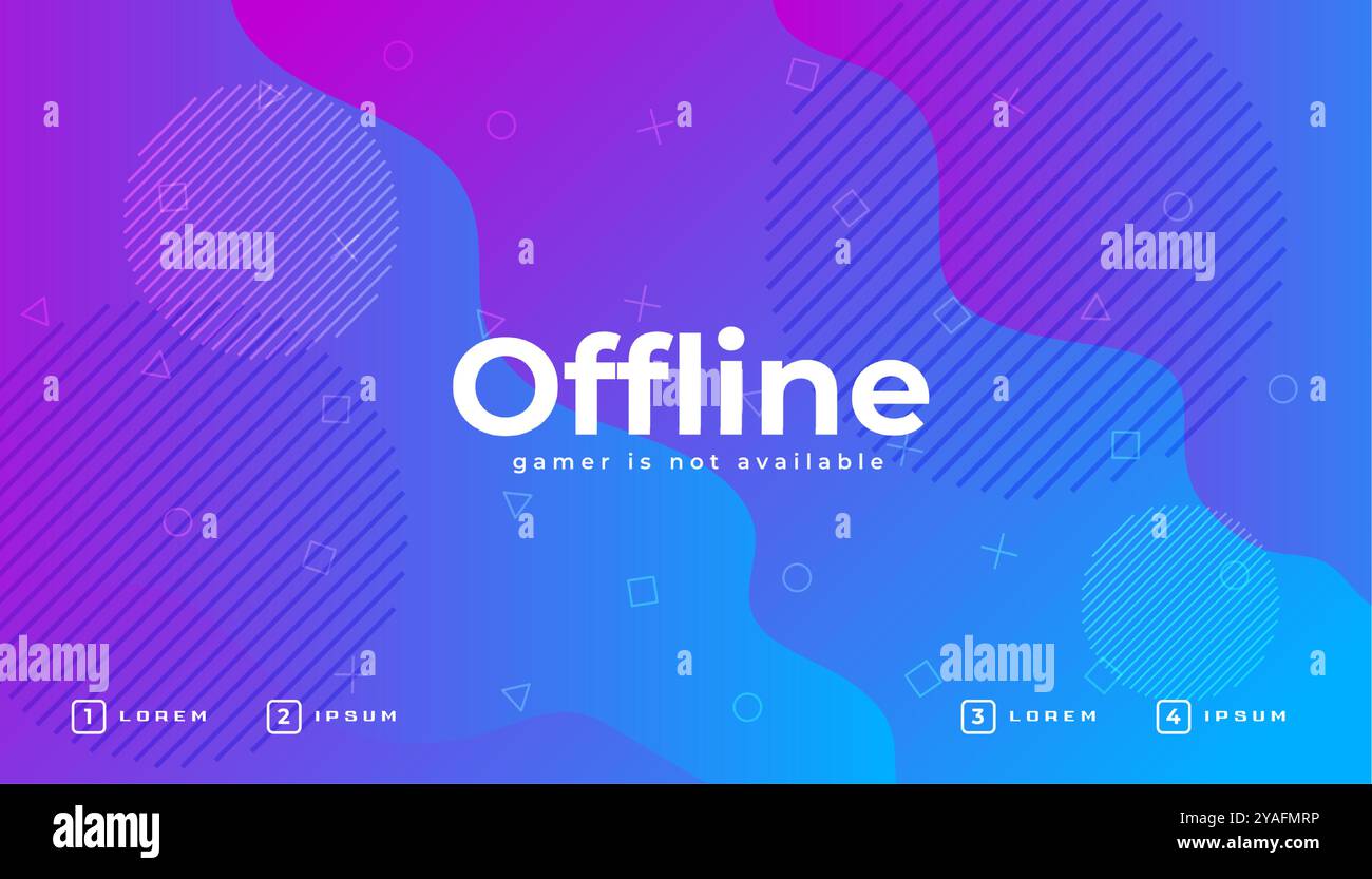 abstract offline gaming web screen banner design vector Stock Vector ...