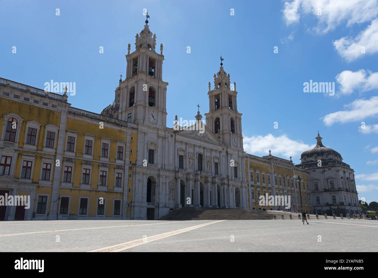 Monumental baroque architecture with two towers and detailed facade ...